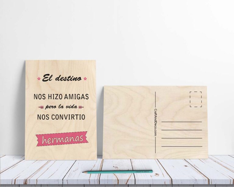Postal De Madera | El Destino ♡ - Craft & Deco