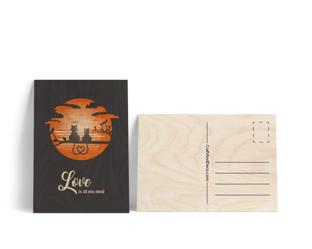 Postal De Madera | Love Is All You Need ♡ - Craft & Deco