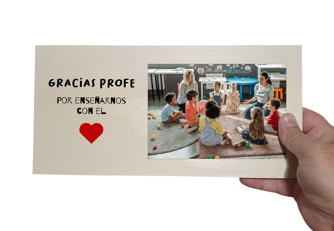 Regalo Original Para Profesores, Personalizado Con Foto. "Gracias Profe ...