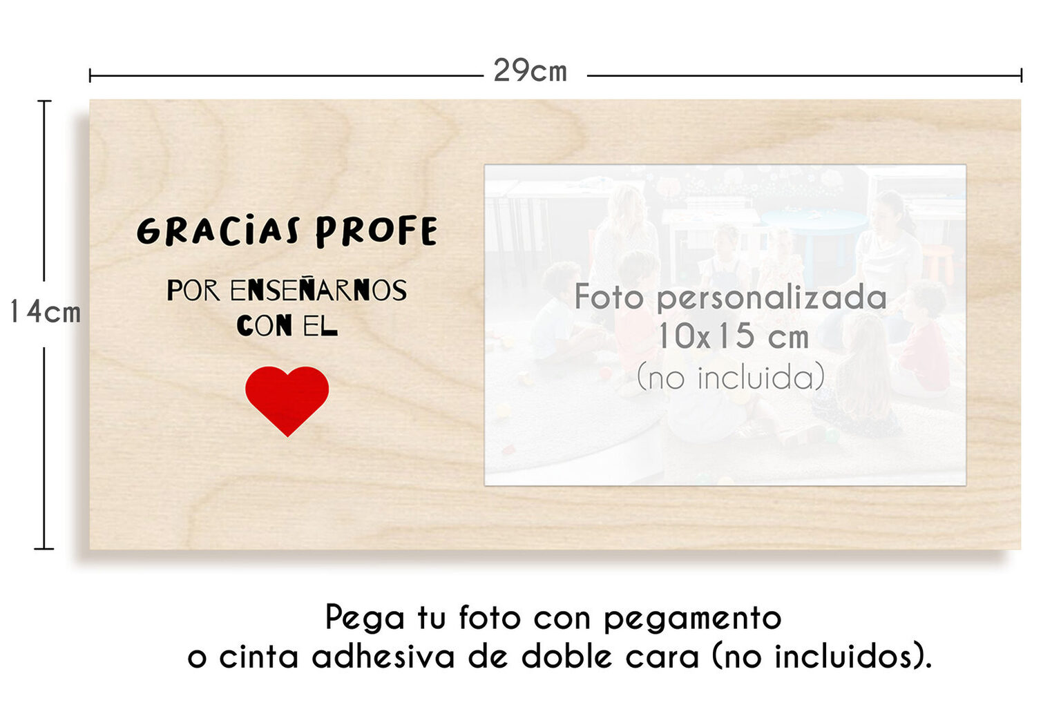 Regalo Original Para Profesores, Personalizado Con Foto. "Gracias Profe ...